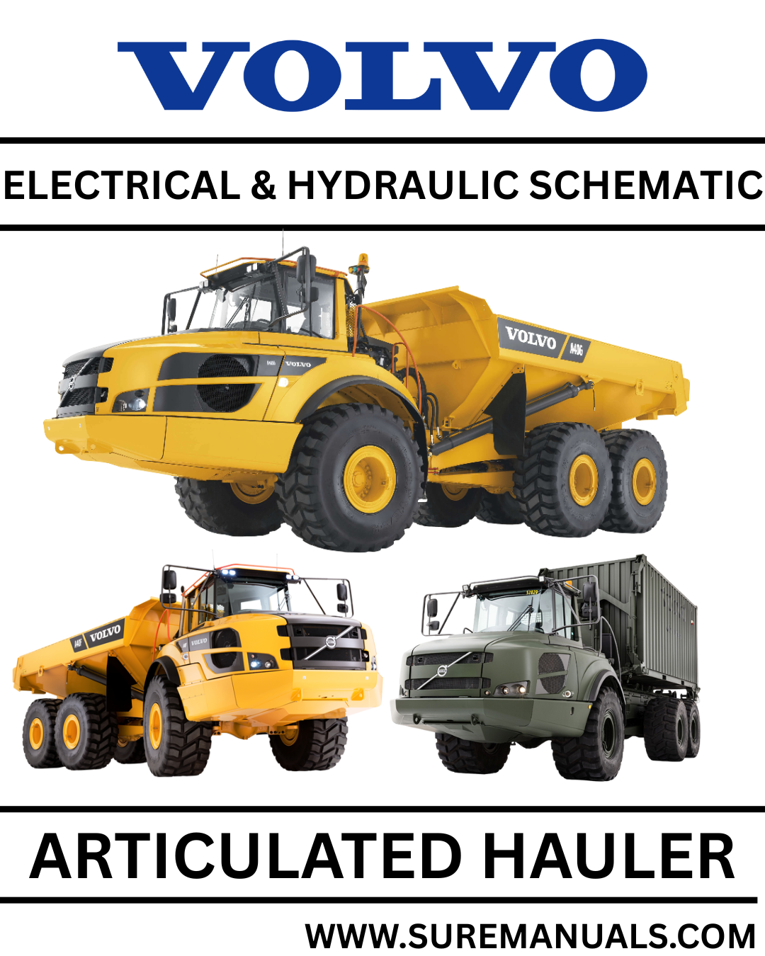 VOLVO A45G ARTICULATED HAULER ELECTRICAL & HYDRAULIC SCHEMATIC MANUAL ...